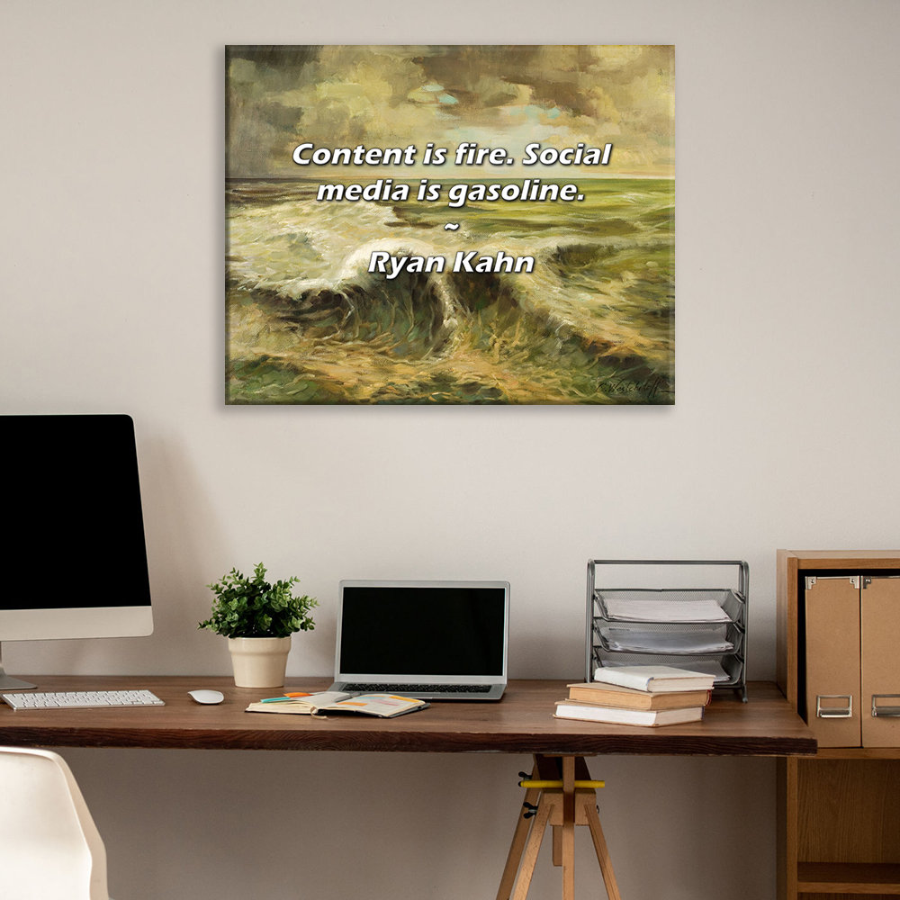 Astoria Grand Artsy Quote "Content is fire. Social media is gasoline." By Ryan Kahn Gallery ...